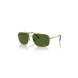 Ray-Ban Rb3796 Polarized+ Lenses Sonnenbrillen Legend Gold Fassung Gr&uuml;n Glas Polarisiert 62-15