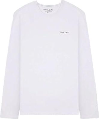 Teddy Smith Tee-Shirt Homme The Tee 2 ML Blanc