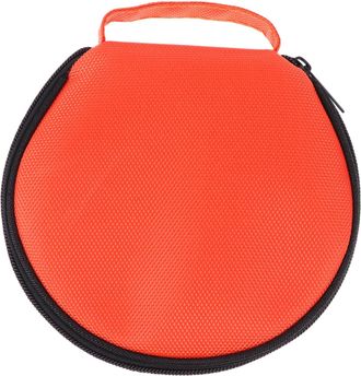 Artibetter Gro&szlig;e CD Tasche mit Rei&szlig;verschluss Strapazierf&auml;hig Rundes Design f&uuml;r DVD und Disc Aufbewahrung Tragetasche mit Verst&auml;rktem Handgurt in Orange