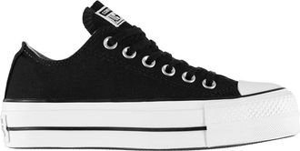 Converse Chuck Taylor Schuhe mit Plattform-Sohlen f&uuml;r Damen, Canvas (Schwarz/Wei&szlig;)