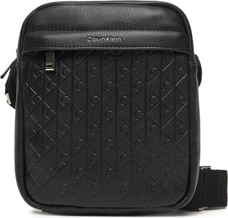 Calvin Klein Umhängetasche Calvin Klein Emblem Emboss Reporter LV04D3204G Schwarz