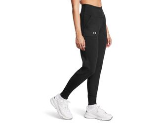 Under Armour Damen Motion Jogginghose, (002) Black/White, Small Kurze Schlauch