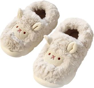 Generic Pantoufles dintérieur et extérieur en polaire douce pour femmes - Confort chaleureux hivernal avec semelle durable pour port quotidien (White, 40)