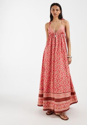Free People Sorrento - Robe boh&egrave;me longue &agrave; fleurs - Baie multicolore