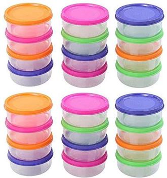 Hemoton Bo&icirc;tes Alimentaires Cong&eacute;lateur 150Ml Lot De 24 R&eacute;cipients Ronds Pratiques Compatibles Micro-Ondes Id&eacute;ales Pour Conservation Des Aliments