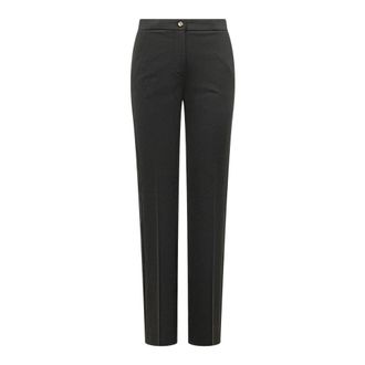 Pinko Gerade Hose mit Knopfleiste - - Trousers - Damen - Schwarzk - S