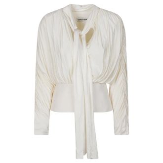 Self Portrait Bindeband-Jersey-Oberteil - - Blouses & Shirts - Damen - Wei&szlig; - S