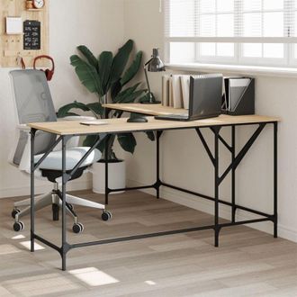 vidaXL Bureau ch&ecirc;ne sonoma 149x149x75 cm bois ding&eacute;nierie