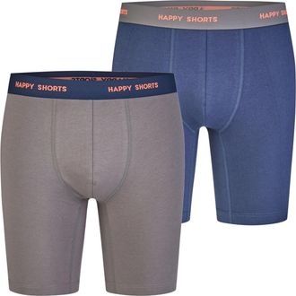 Happyshorts Boxershorts 2 Happy Shorts Jersey Trunk Long Mens Boxer Shorts Pant