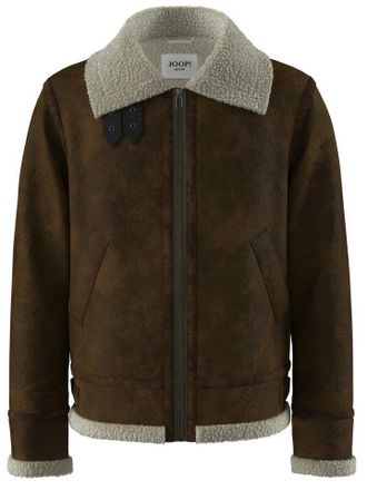 Joop Lederimitatjacke Sawyer mit zwei Eingrifftaschen an der Seite