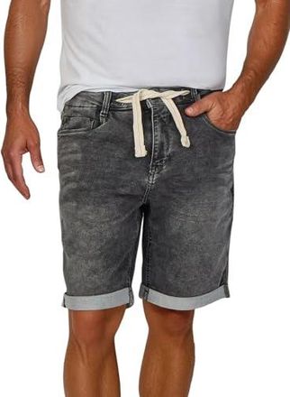 Riverso RIVPaul Short en Jean pour Homme, Coupe Droite, Coton, Bermuda, Gris, Bleu, Clair, Bleu, Noir, W30 - W42 - Grey Denim (G37) - W30