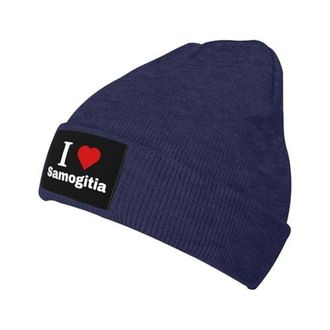 Generic Respirant Bonnet Tricot&eacute;, I Love Samogitie, Coupe-Vent Casquette Tricot&eacute;, Bonnet Hiver Chaud Tricot pour Ski, Femme, Adultes