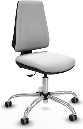 Piqueras y Crespo Elche B&uuml;rostuhl, Wei&szlig;, ohne Armlehnen, ausgestattet mit Permanentkontakt und Schneideschaum, mit Rollen 65 mm, Parkett, Wei&szlig;