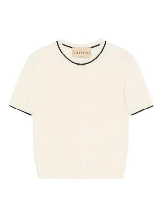 Valentino Pull Col Rond - Blanc