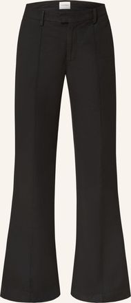 Closed Closed Bootcut-Hose Denair Mit Leinen schwarz