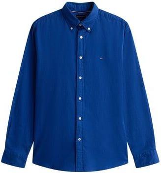 Tommy Hilfiger amerikanisches Baumwollkragenhemd gemischt - Blau