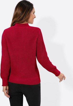 Witt Strickpullover Stehkragen-Pullover Langarm Ripp