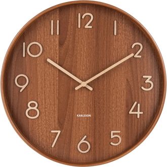 Present Time Horloge murale Pure en bois Present Time