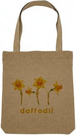 Fabulous Sac Shopping Tote Bag Aspect Lin - Daffodil Flowers Minimalist Chic Garden Love - Sac de Courses Toile Epaisse 360g Beige Naturel Cabas Port&eacute; Epaule S