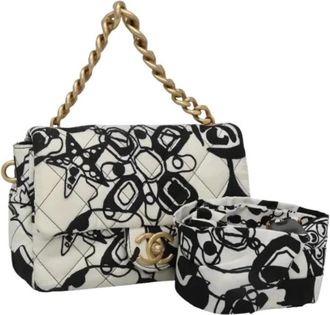 Chanel Sac &agrave; main vintage en nylon Pre-owned - Femme - Pre-owned - Blanc - Taille: ONE Size