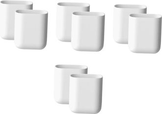 Cabilock 8stücke Wandmontierter Zahnbürstenhalter Mit Ablauflöchern Teiliges Für Badezimmer Und Küche Selbstklebend Ohne Bohren Für Zahnpasta Rasierer Und Mehr