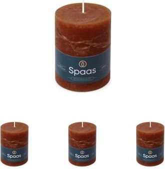 Spaas Rustikale Stumpenkerze 80/110 mm 65St. - bordeaux (Packung mit 4)