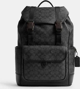 Coach League Rucksack Aus Signature-Canvas Mit Umschlag