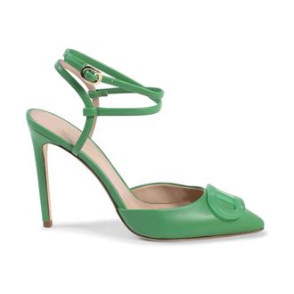 Dee Ocleppo Gr&uuml;ne DOrsay Kn&ouml;chelriemen Pumps - - Shoes - Damen - Gr&uuml;n - 39 EU
