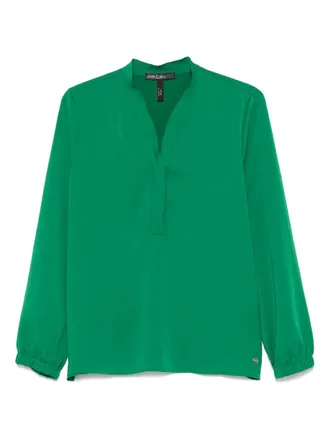 Marc Cain Bluse mit V-Ausschnitt - Grün