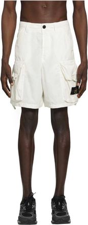 Stone Island Homme, Shorts, Blanc, Taille: W32 Short cargo ample &agrave; jambes larges