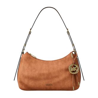Michael Kors Nolita Mittelgro&szlig;e Schultertasche aus genarbtem Leder - - Bags - Damen - Braun - ONE SIZE