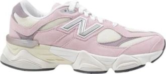 New Balance Femme, Chaussures, Rose, Taille: 38 1/2 EU Baskets en cuir &agrave; lacets et semelle en caoutchouc