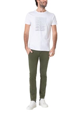 Timezone Herren Chino Hose Slim JANNOTZ - Slim Fit - Braun Grau Gr&uuml;n Baumwolle, Gr&ouml;&szlig;e:31W / 32L, Farbe:Green Minimal 4717