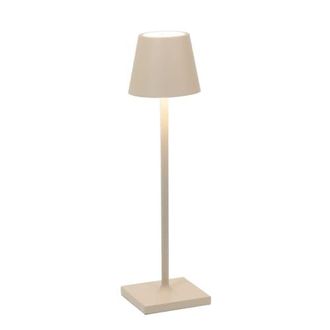 Zafferano Poldina Micro, Lampe de Table Rechargeable et Sans Fil avec Contrôle Tactile, Convient pour le Salon et lExtérieur, Dimmer 2200-3000 K, Hauteur 27,5 c