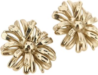 Dries Van Noten Sculptural Flower Earrings - Gold