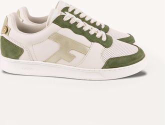 Faguo Baskets kaki & dorées cuir - HAZEL