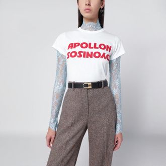 Valentino Wei&szlig;es T-Shirt mit Apollon/Dionysos-Druck