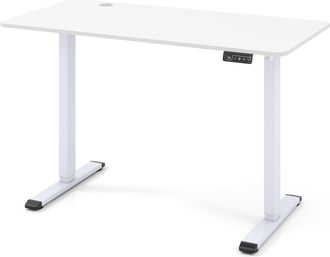 Giantex H&ouml;henverstellbarer Schreibtisch Elektrisch, Computertisch mit Kopfh&ouml;rerhalterung, Memory Funktion & Kabeldurchf&uuml;hrung, Steh-Sitz Tisch f&uuml;r Arbeitszimm