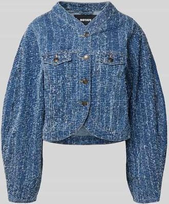 Rotate Cropped Jeansjacke mit Ballonärmeln