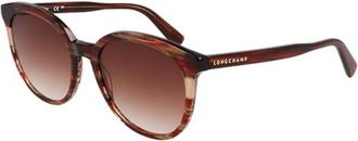 Longchamp Lunettes de Soleil LO752S N 606 TEXTURED RED 55/19/140 Femme