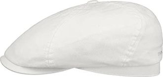 Stetson Casquette Cotton Twill Femme/Homme - en Coton Gavroche avec Visiere, Doublure Ete Printemps-ete - M (56-57 cm) Blanc