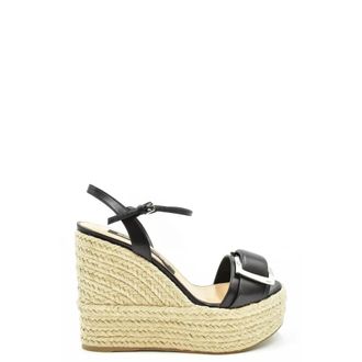 Sergio Rossi Erweitern Sie Ihre Sommergarderobe mit diesen Keilsandalen - - Shoes - Damen - Schwarzk - 40 EU