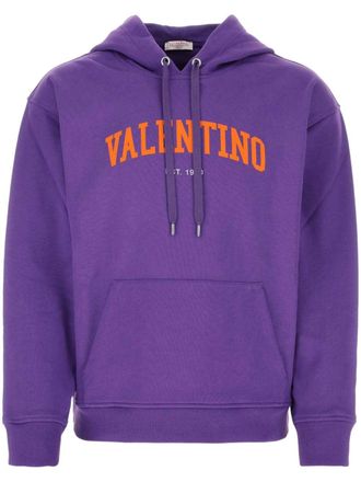 Valentino Garavani Hoodie mit Logo-Print - Violett