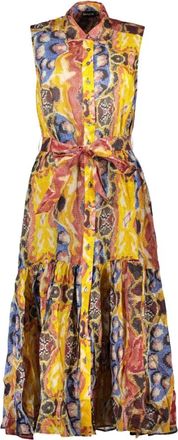 Desigual Femme, Robes, Multicolore, Taille: 42 FR Robe Longue &agrave; Motifs