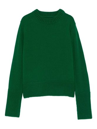sacai pull à poignets côtelés - Vert