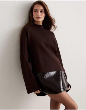 Aim'n Perfect - Pull en maille &agrave; manches longues - Chocolat-Brown