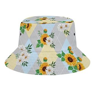 Generic Tournesols Marguerite Blanche (1) Chapeaux De Seau Mode Chapeau Soleil Respirant Casquettes Visières pour Hommes Loisirs Excursions