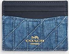 Coach Schmales Kartenetui Aus Regenerativer Baumwolle Mit Ausweisfach Und Steppung