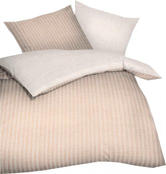 Kaeppel Feinbiber-Bettw&auml;sche Eternity Combo, 2-TLG. Natur, 200X200 cm