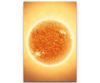 Paul Sinus Art Leinwandbilder | Bilder Leinwand 90x60cm Sonne mit Tiefensch&auml;rfeeffekt